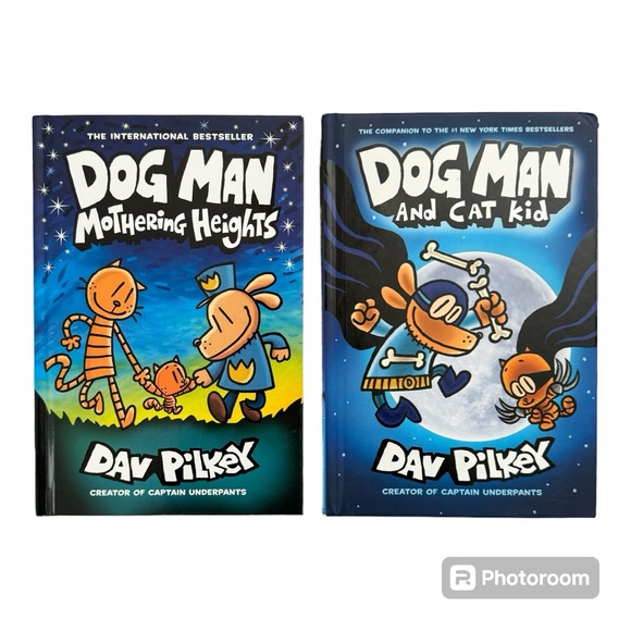 Other | Dog Man Books 2 Mothering Heights Dog Man Cat Kid Hardcover By ...